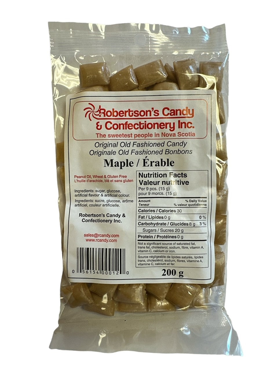 Old Fashioned Maple (200g Bag) - Robertson's Candy & Confectionery ...